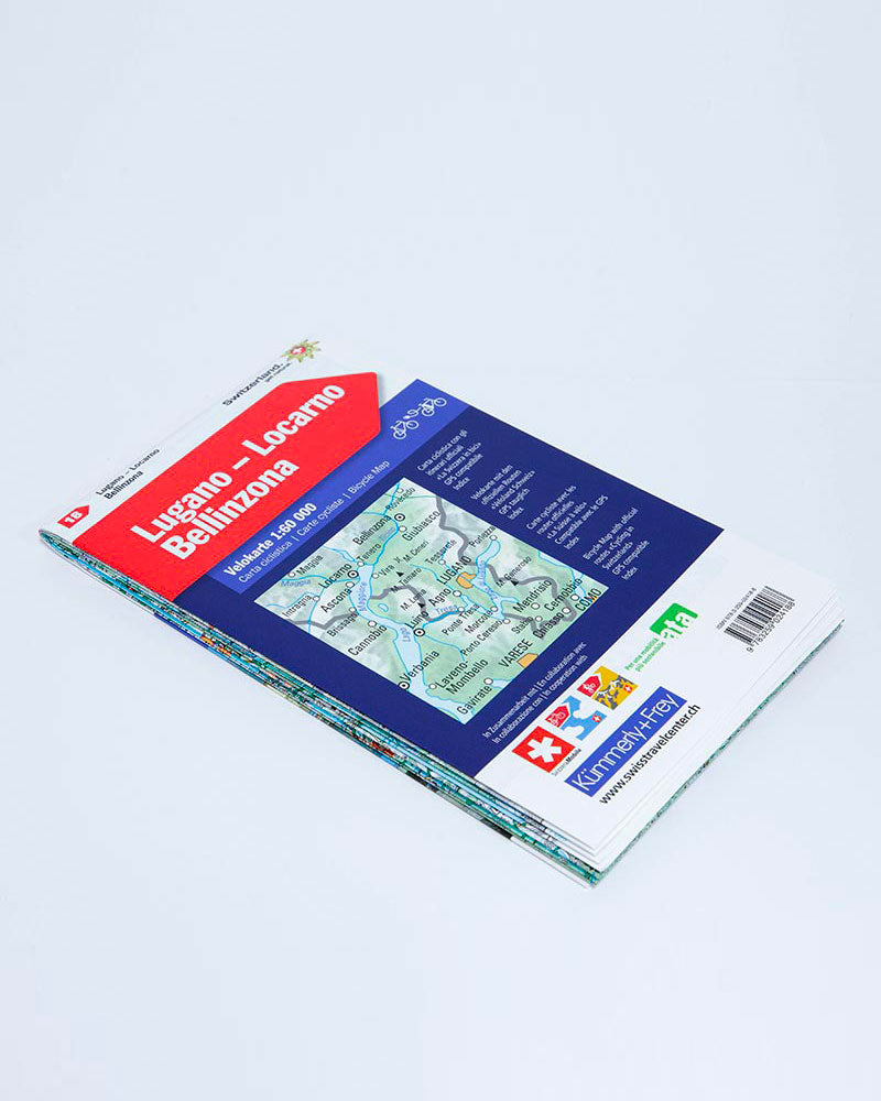 Lugano - Locarno - Bellinzona cycling map – Lugano Region
